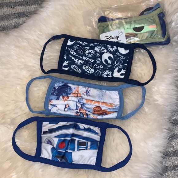 Disney | Accessories | New Disneys Star Wars Kids Cloth Face Masks ...
